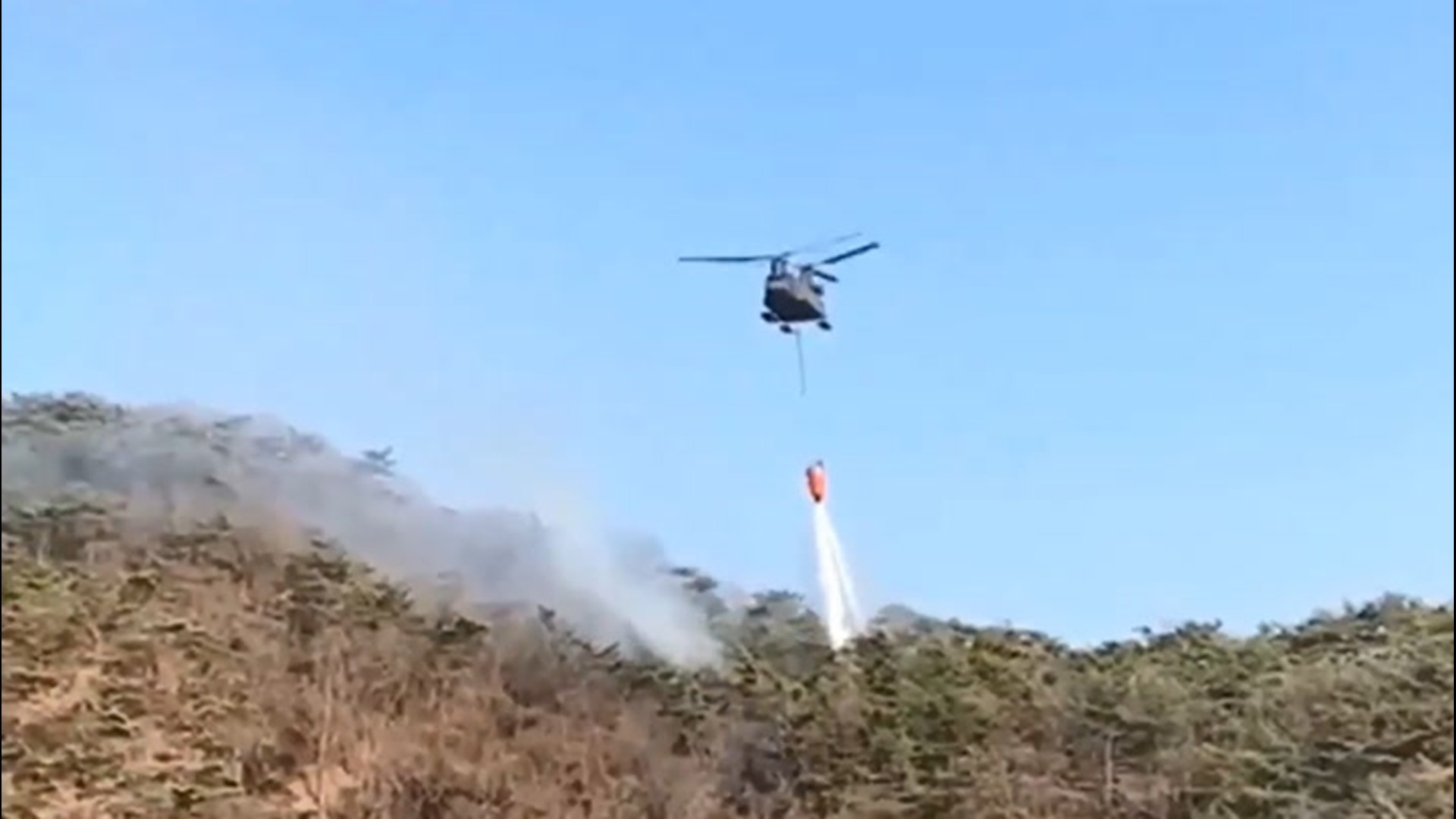 Firefighters take on forest fire in Japan from the air | kvue.com
