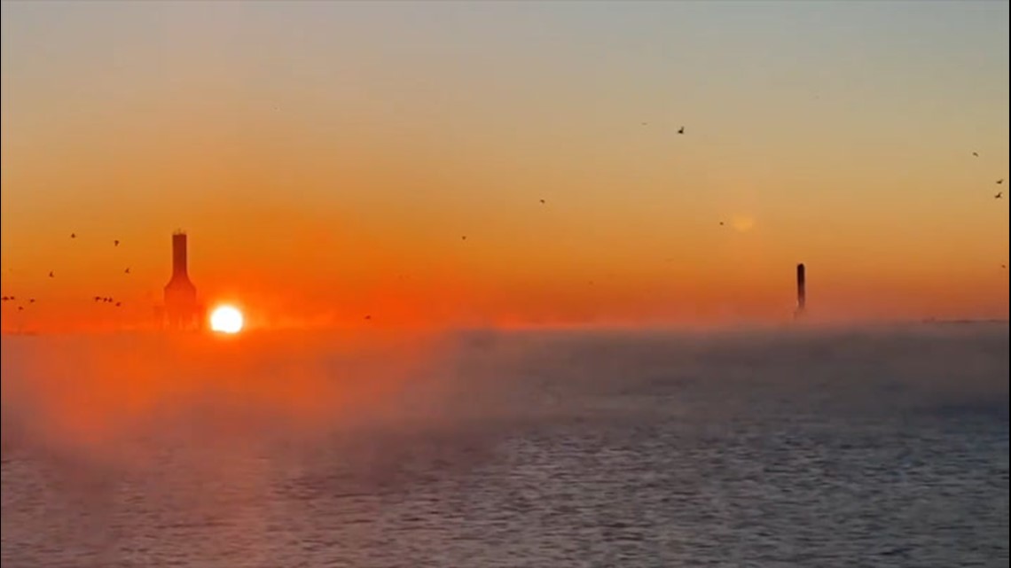 Sun rises over a cold Wisconsin landscape | kvue.com