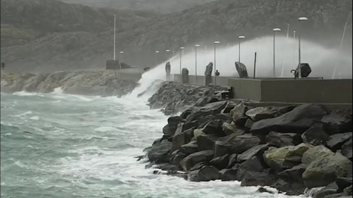 Strong winds bring waves ashore in Norway | kvue.com