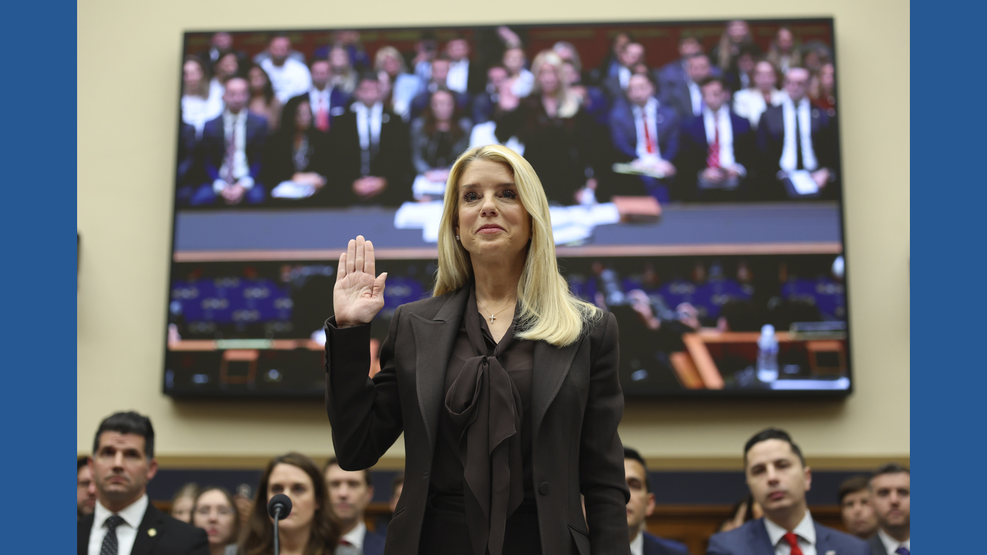 US AG Pam Bondi testifying before Congress over DOJ's handling of the ...