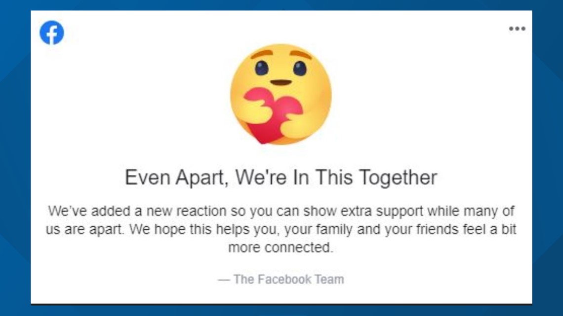 Facebook adds 'Care' hugging emoji amid coronavirus pandemic | kvue.com