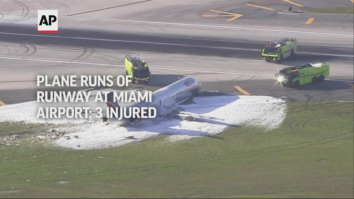 Plane runs off runway at Miami airport; 3 injured | kvue.com
