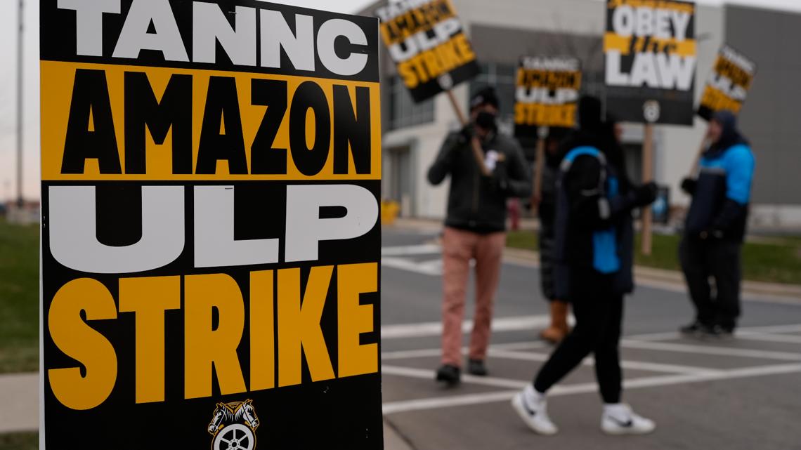 Amazon employees at 7 facilities strike as Teamsters seek labor ...