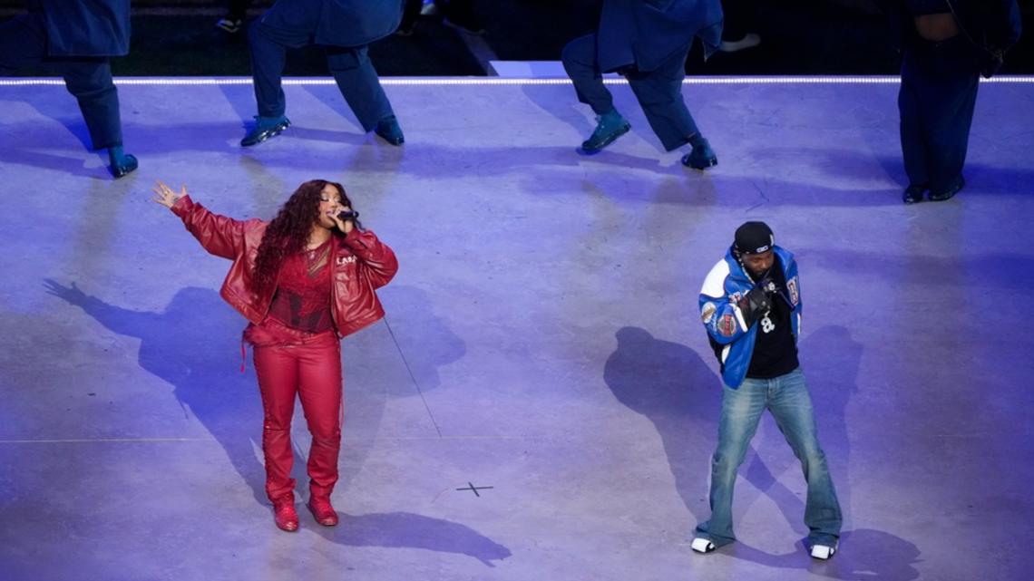 PHOTOS: Kendrick Lamar, SZA in history-making Super Bowl halftime show ...