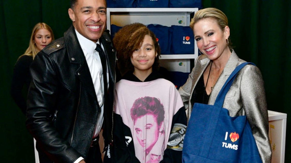 T.J. Holmes and Amy Robach Joined by His Daughter Sabine at NYC Jingle ...