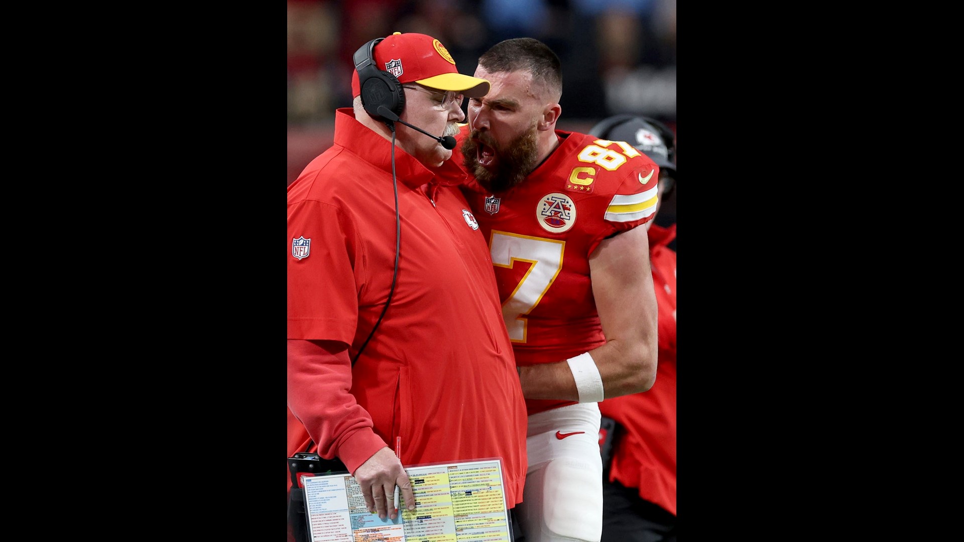 Chiefs Coach Andy Reid Responds to Tense Travis Kelce Super Bowl Moment | kvue.com