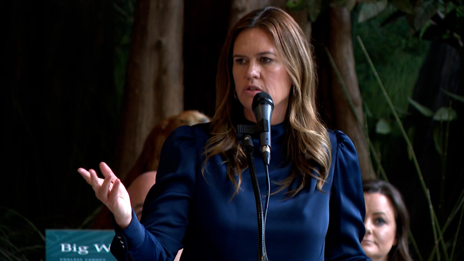 Arkansas Gov. Sarah Huckabee Sanders asked to leave from Little Rock ...