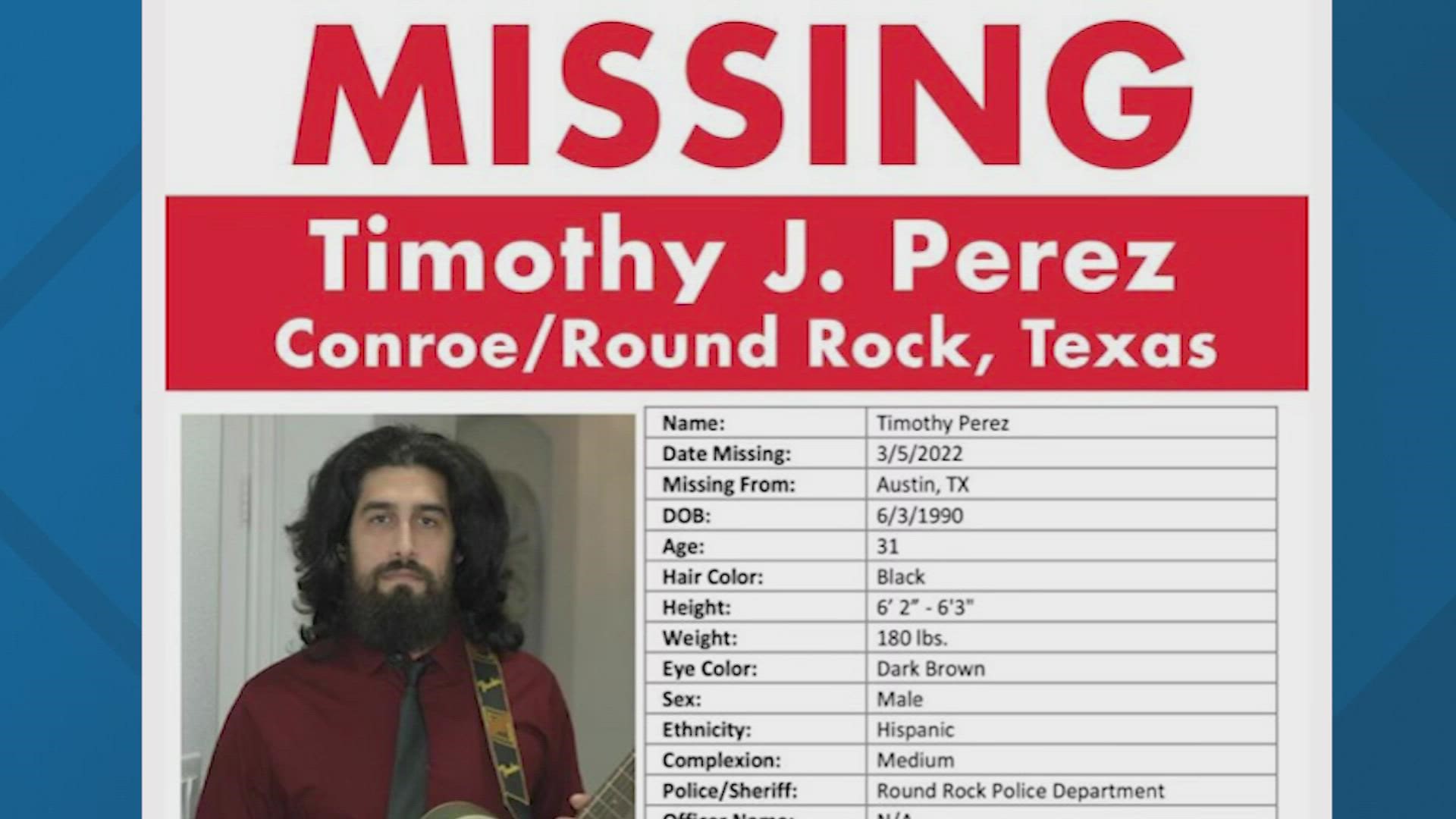 Austin police discontinues search for Timothy Perez. In Round Rock ...