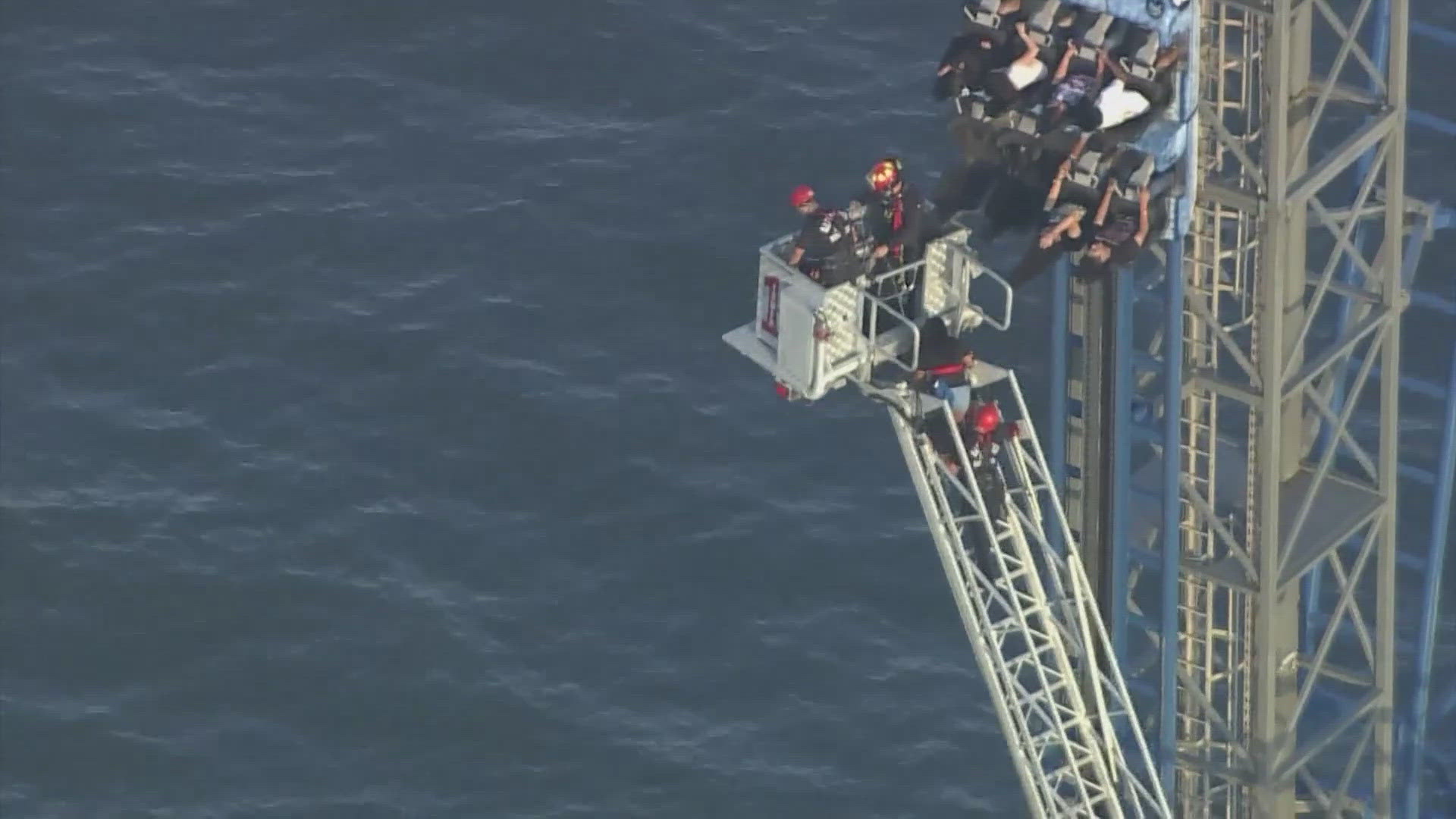How firefighters rescued 8 students stranded atop Pleasure Pier roller ...