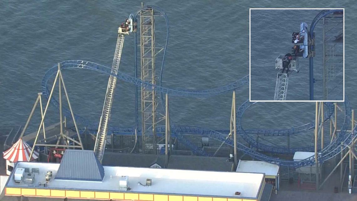 How firefighters rescued 8 students stranded atop Pleasure Pier roller ...