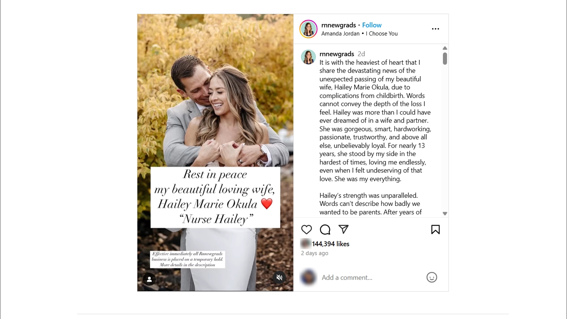 Hailey Okula, known as 'Nurse Hailey,' dies after childbirth complications | kvue.com