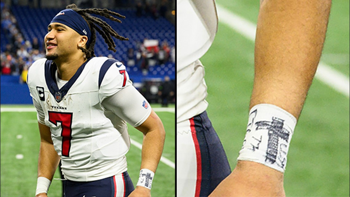 Houston Texans rookie CJ Stroud's wristband messages and meaning | kvue.com