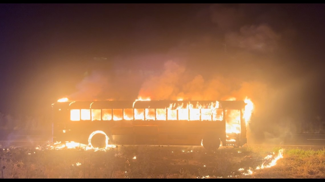 None injured in school bus fire on I-17 | kvue.com