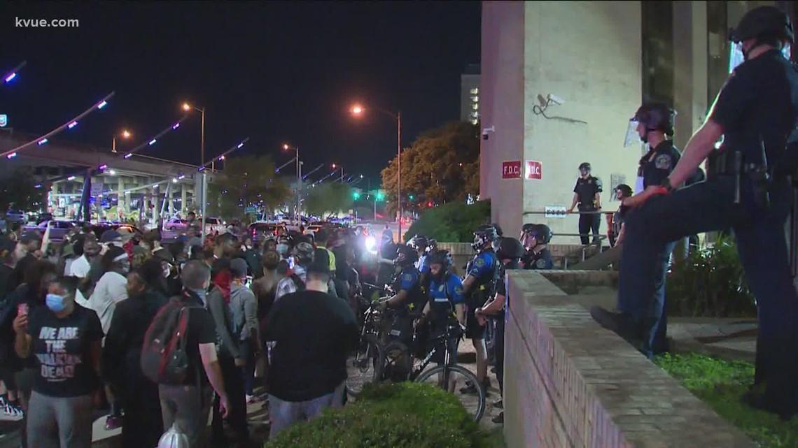 Overnight protests held outside Austin PD headquarters | kvue.com