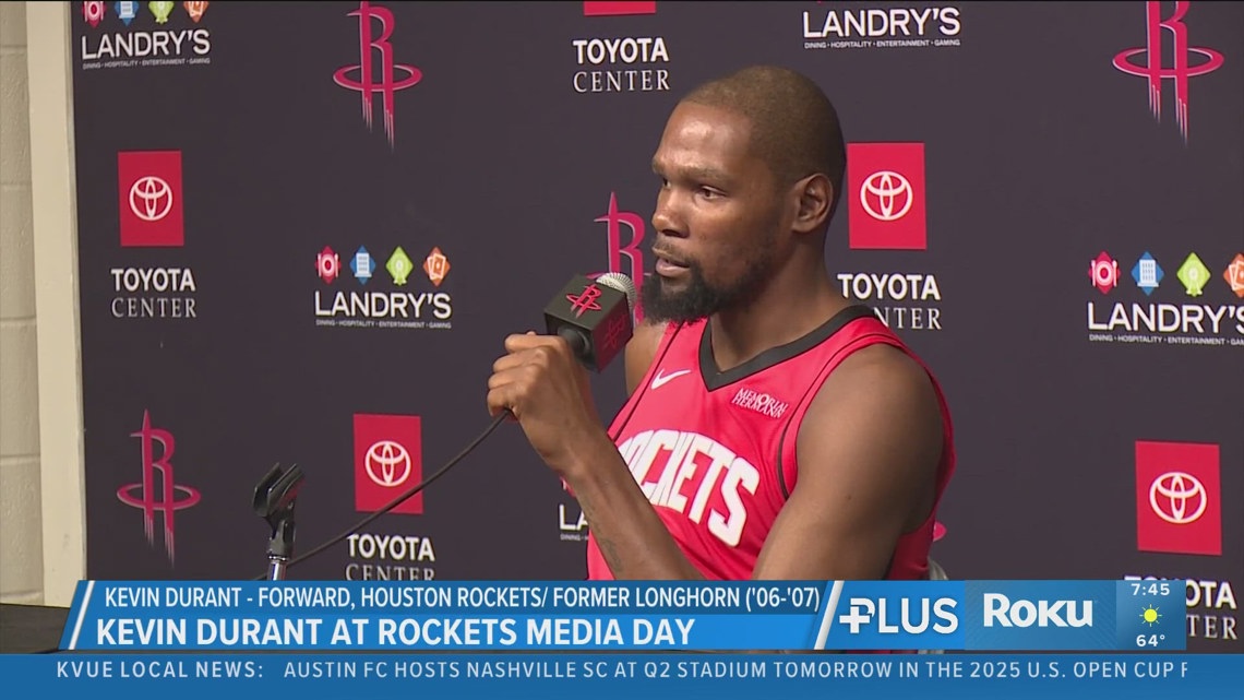 Kevin Durant speaks at Houston Rockets media day ahead of upcoming ...