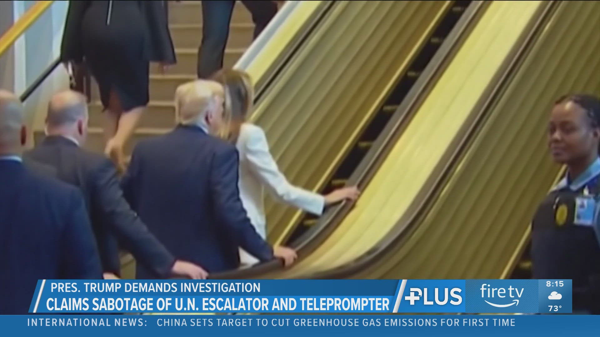 President Donald Trump accuses UN of sabotage after escalator ...