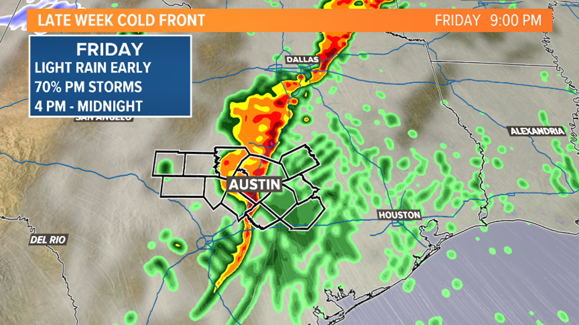 Austin weather: Cold front could bring storms to Texas on Friday | kvue.com
