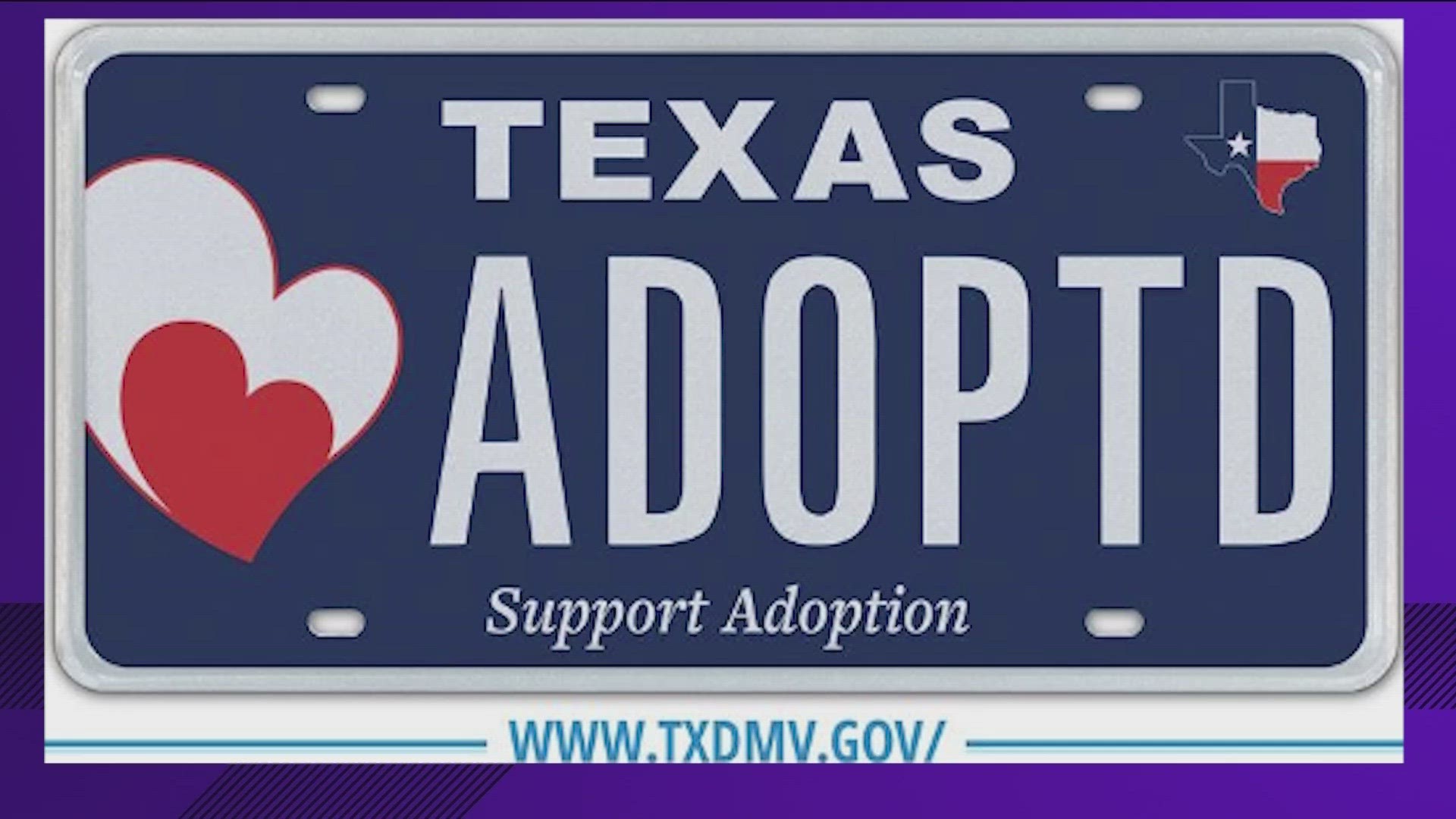 'Support Adoption' license plates launched | kvue.com
