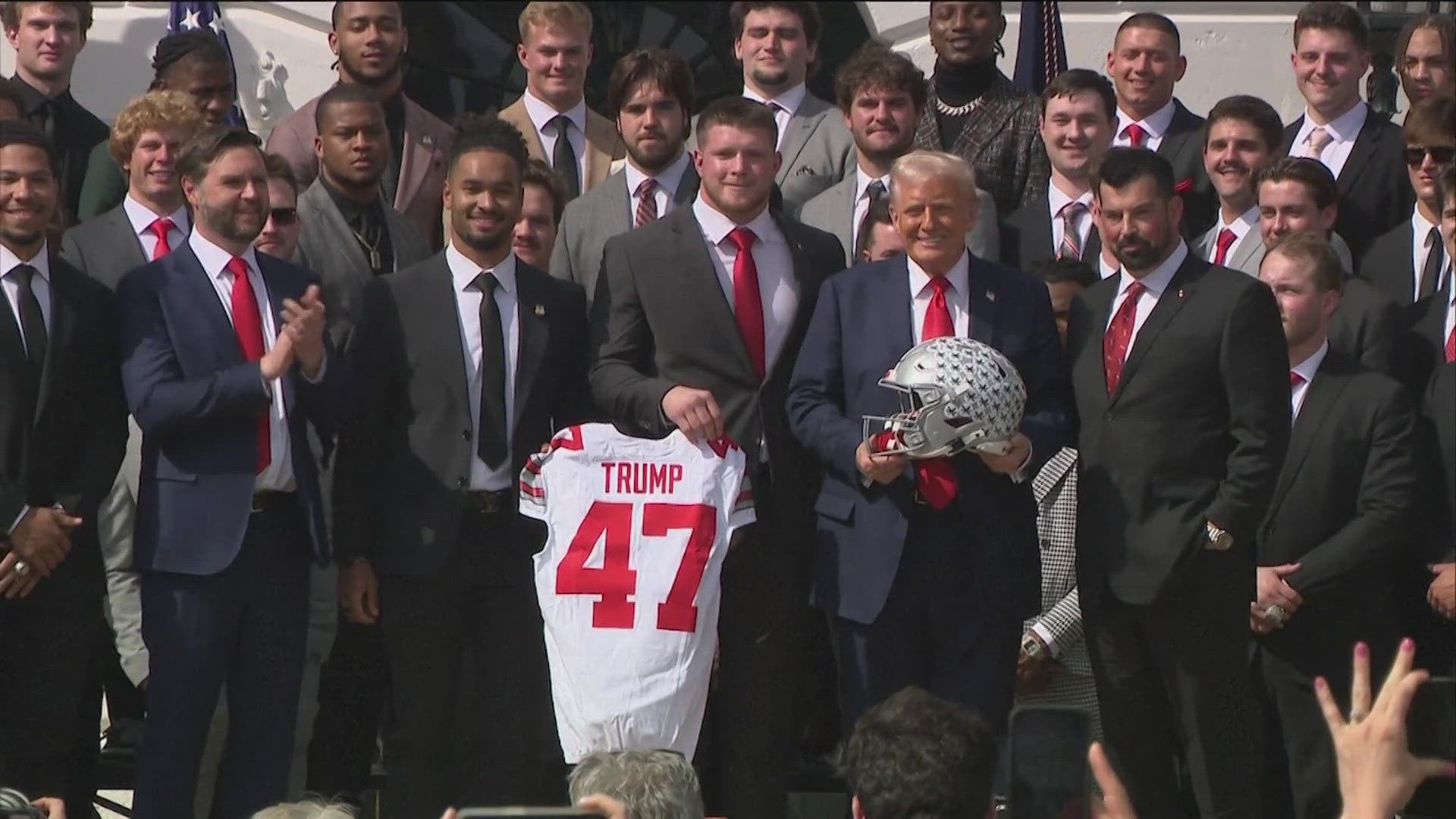President Trump hosts Buckeyes at White House to celebrate Ohio State's ...