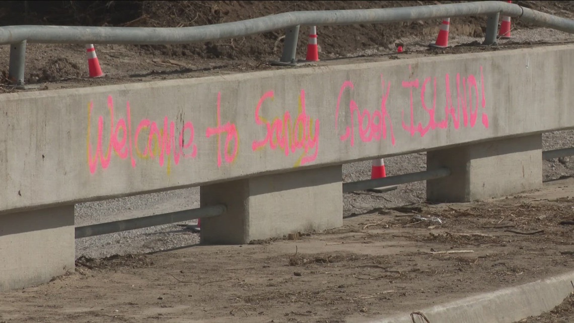 Sandy Creek Bridge repair update 1 month after flooding in Travis ...