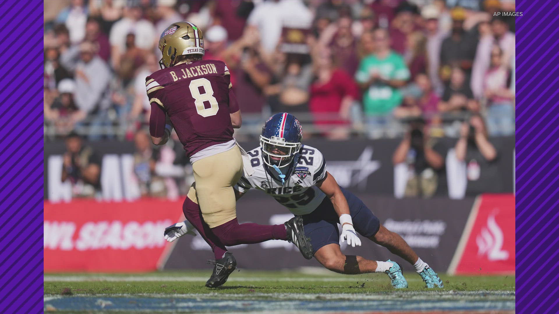 Texas State clobbers Rice in Armed Forces Bowl | kvue.com