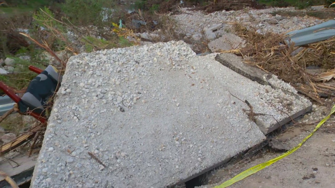 Sandy Creek residents say bridge collapse leaves drivers trapped | kvue.com
