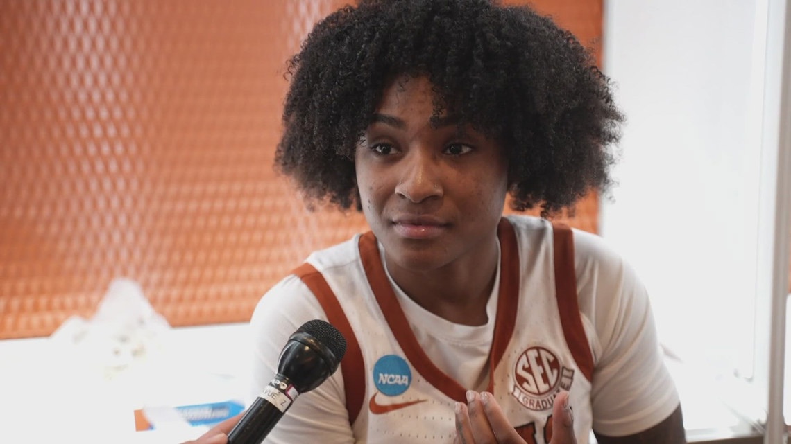 Texas basketball player Rori Harmon speaks on final game at Moody ...