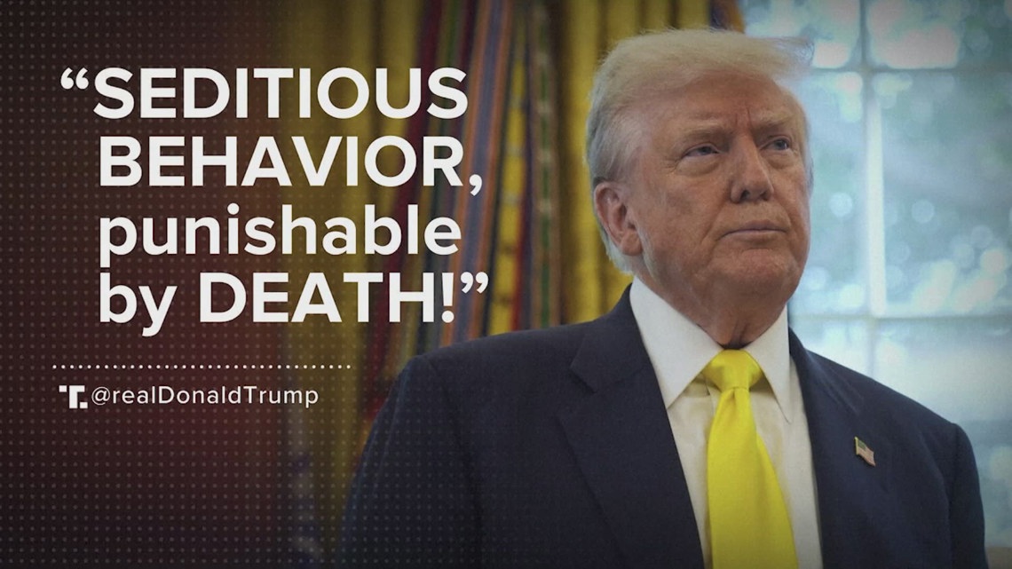 President Trump accuses Democratic lawmakers of 'seditious behavior ...