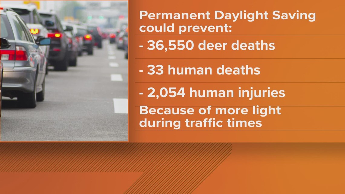 Permanent Daylight Saving Time would help prevent deer vs. car crashes ...