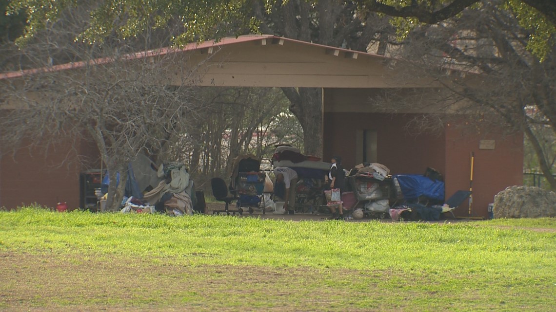 Austin homeless: Gillis Park camp keeping some families away | kvue.com