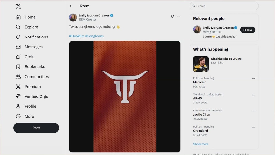 Social media creator designs concept of new Longhorns logo | kvue.com