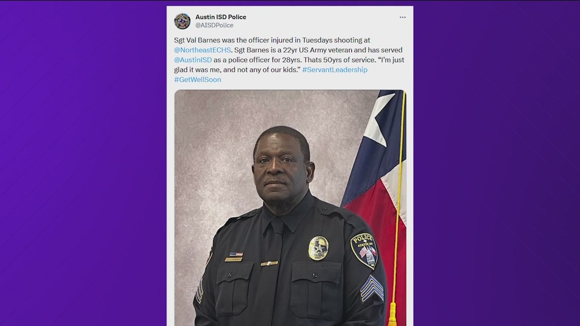 Injured Austin ISD police officer recovering | kvue.com