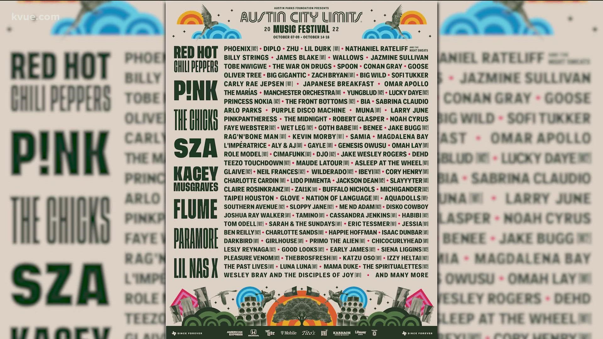ACL Fest 2022 Lineup Is Out Kvue