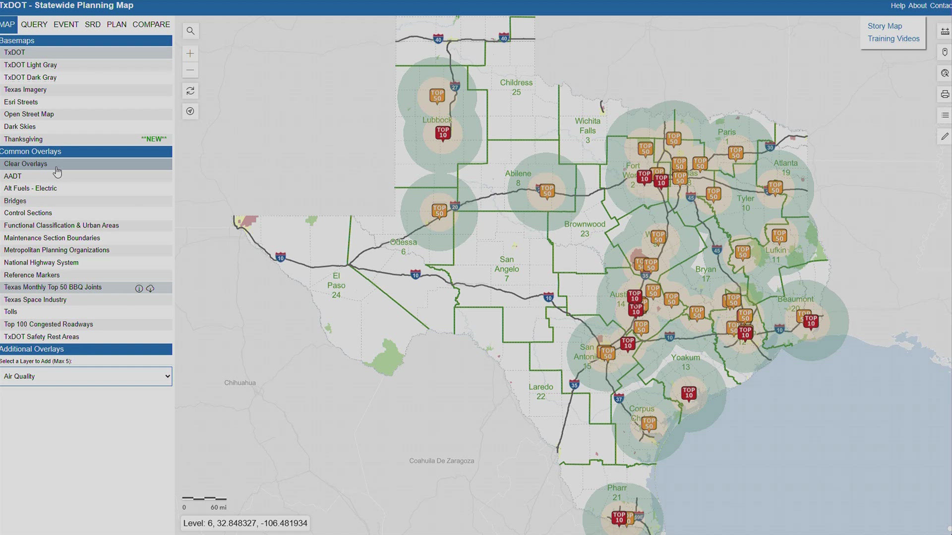 TxDOT map shows best Texas barbecue and stargazing spots | kvue.com