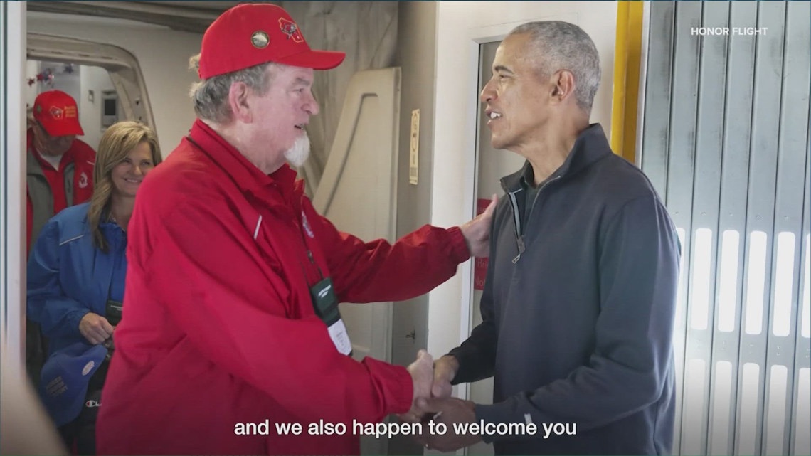 Former President Barack Obama surprises former service members on ...