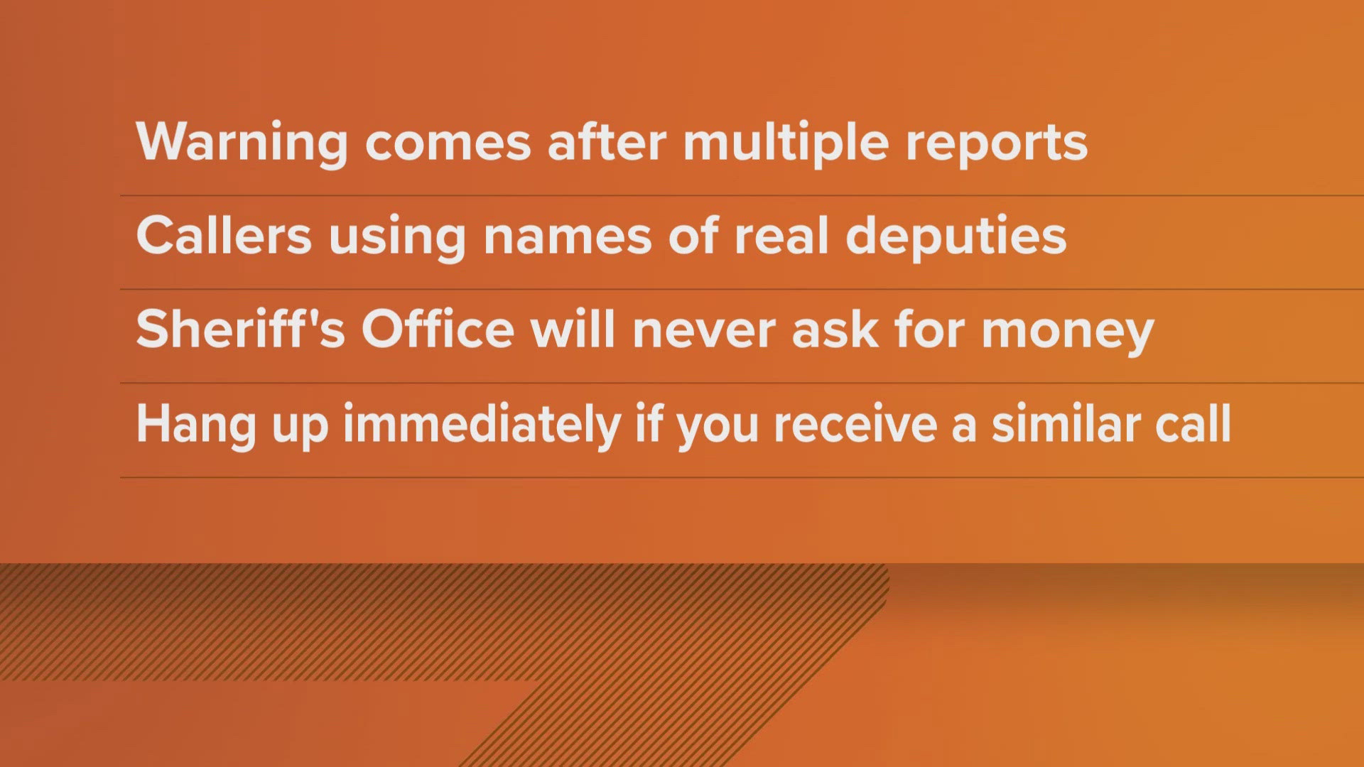 Hays County Sheriff's Office warns of scam calls | kvue.com