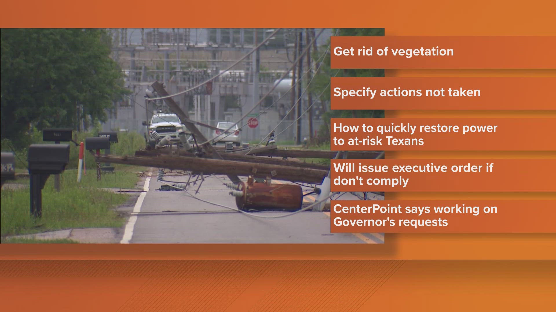 Texas Gov. Abbott sends letter to CenterPoint Energy outlining future ...