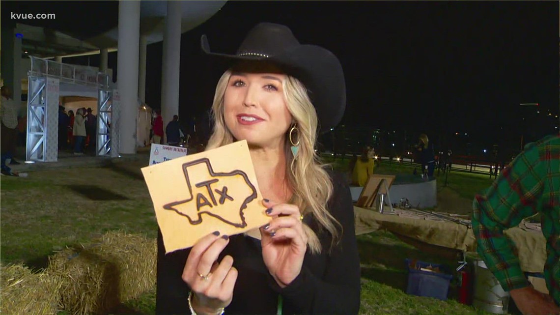 Conner Board gets a branding lesson at Rodeo Austin's Cowboy Breakfast ...