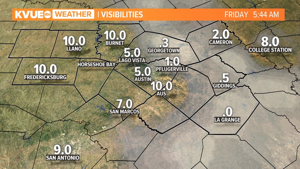 Austin weather: Dense fog advisory in effect Friday morning | kvue.com