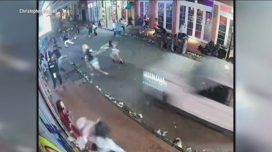 Surveillance video shows moments leading up to deadly New Orleans ...