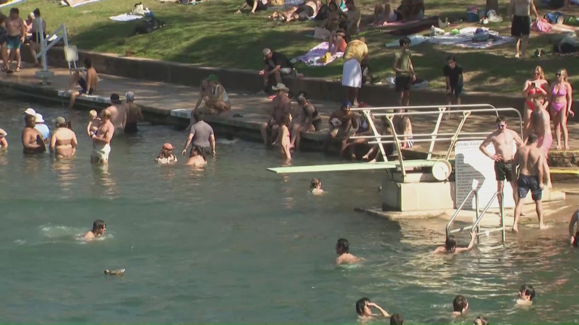 Barton Springs Pool reopens after construction delay, draws large ...