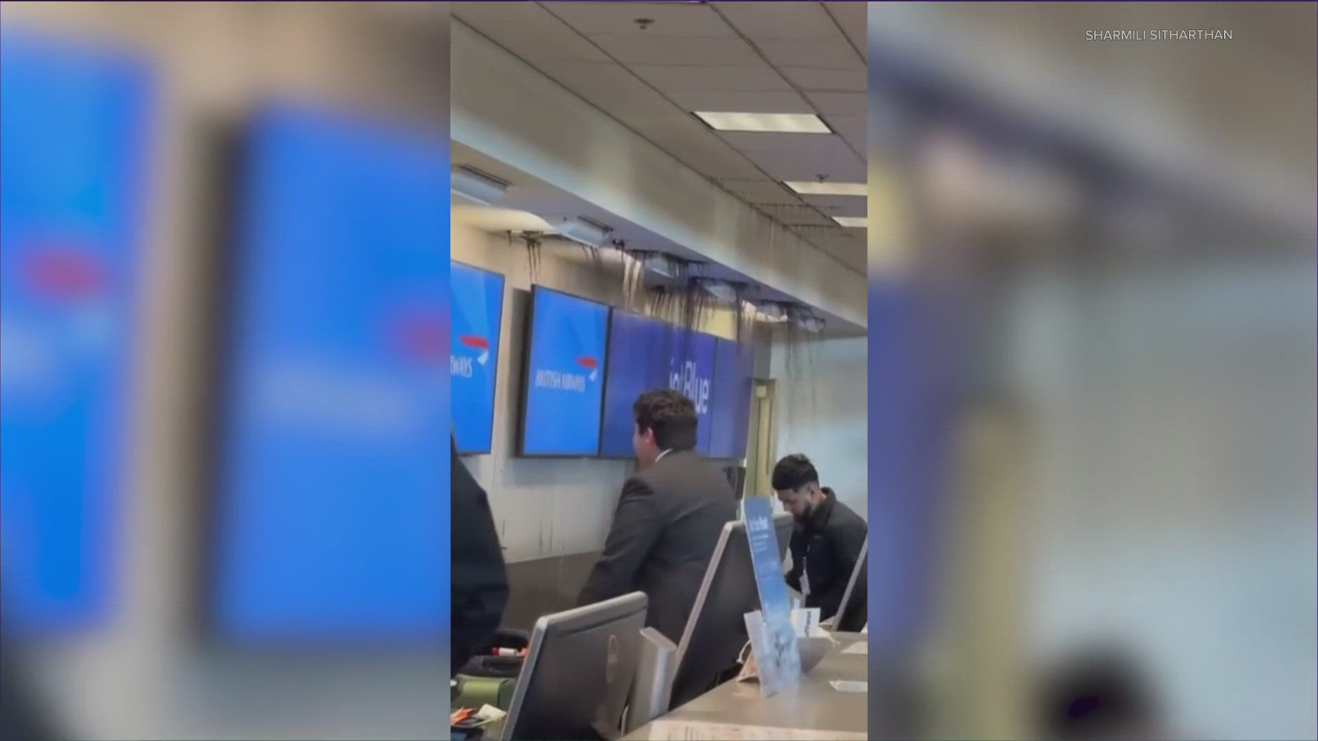 Viral video shows water leaking from the ceiling at Austin airport ...