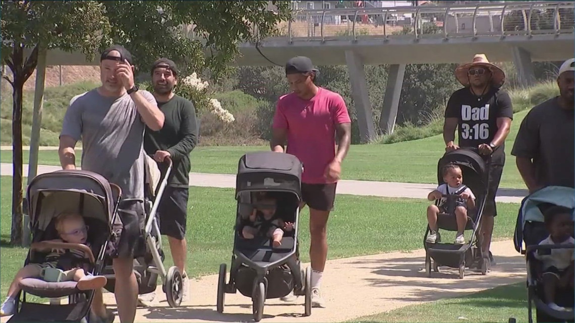 California fathers create community with 'Rolling With Dads' stroller ...