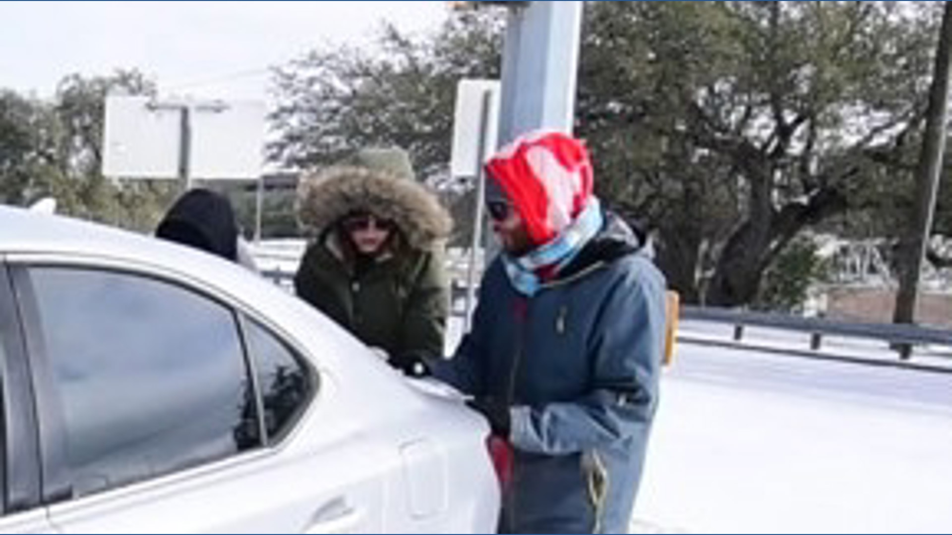 Good Samaritans in North Austin help driver stuck in ice | kvue.com