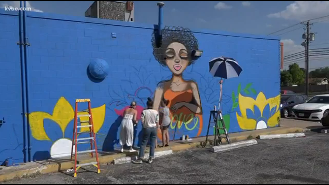 Iconic East Austin mural repainted in North Austin | kvue.com