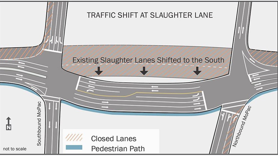 Traffic shift at Slaughter Lane and MoPac to begin Sunday evening ...