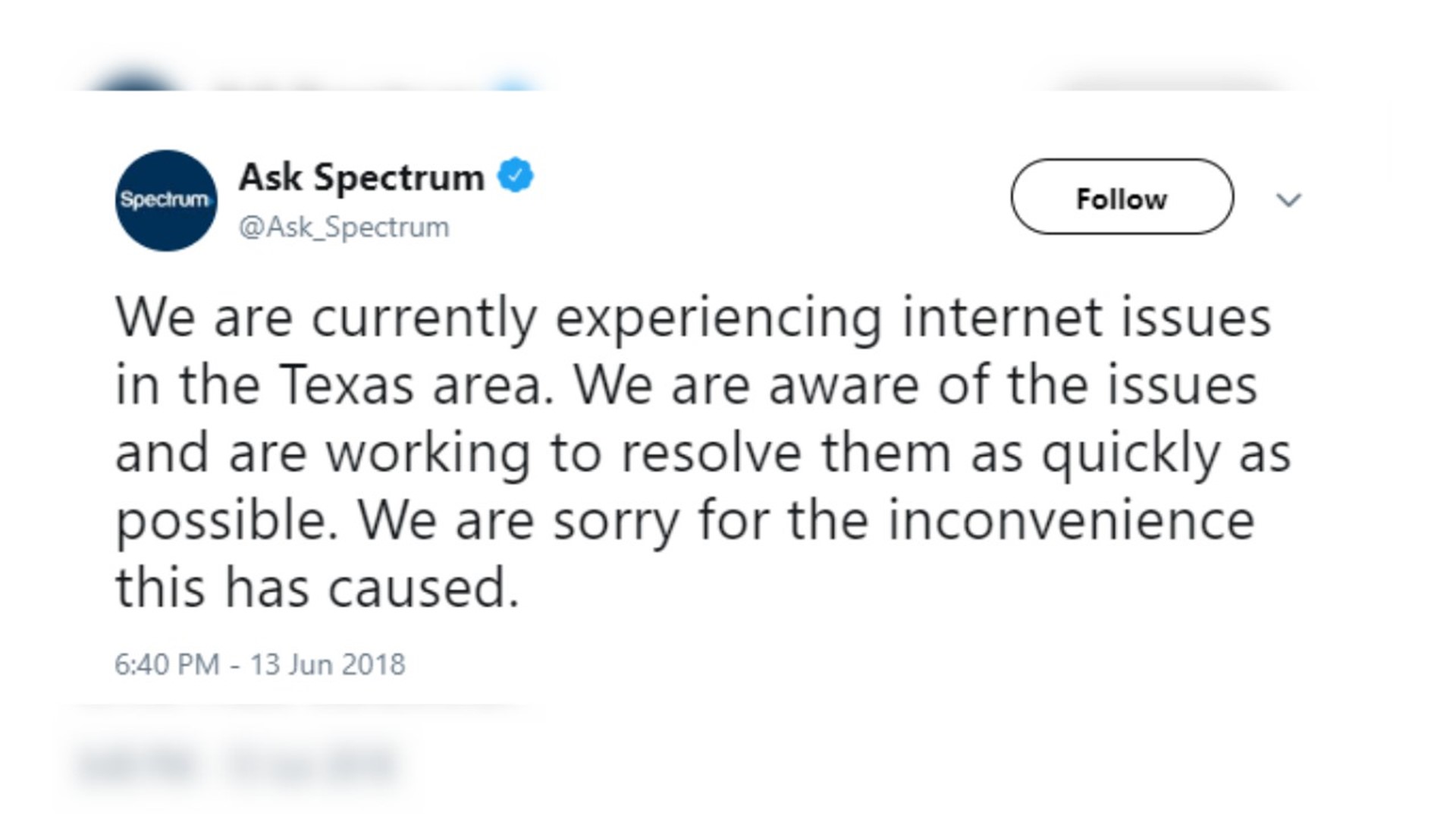 Texas Spectrum Internet users 'experiencing issues' state-wide, company ...