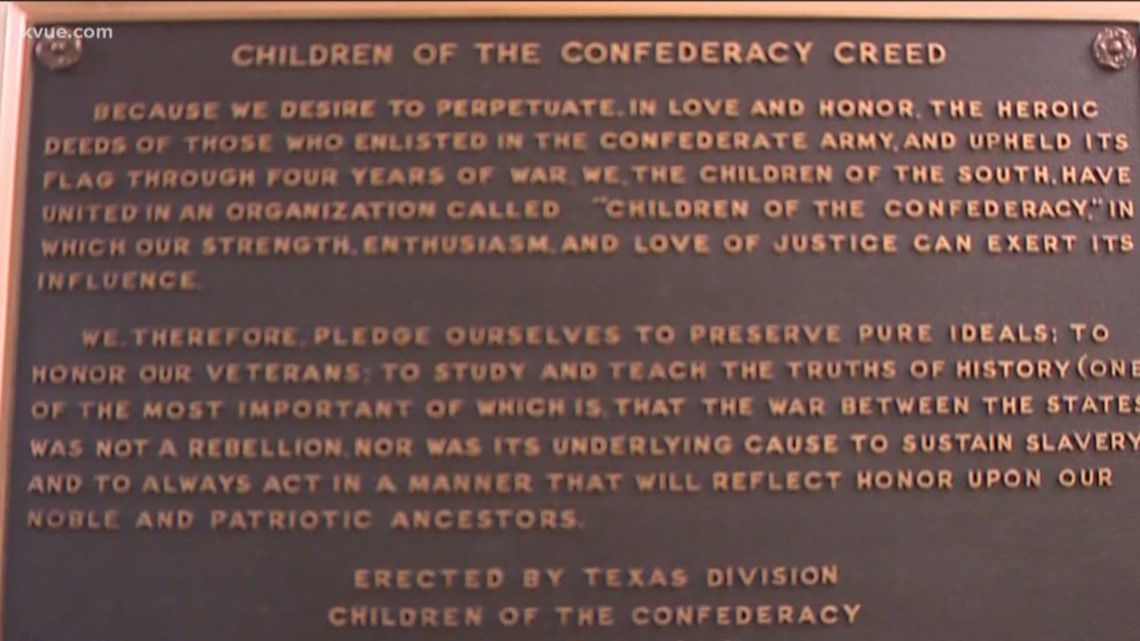 'Children of the Confederacy Creed' plaque officially removed from ...