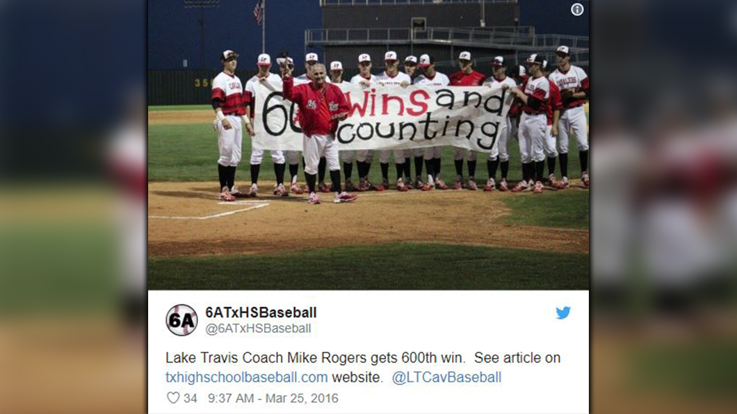 Lake Travis baseball coach picks up 700th career win | kvue.com