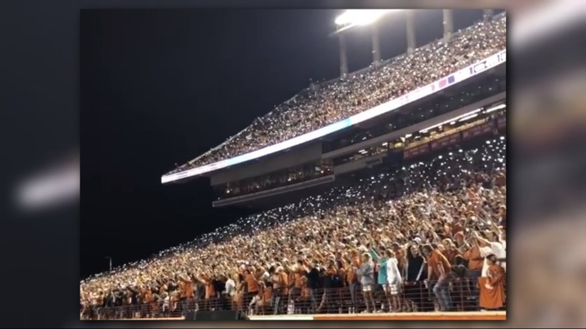 Longhorns fans serenade Austin and light up DKR with their rendition of ...